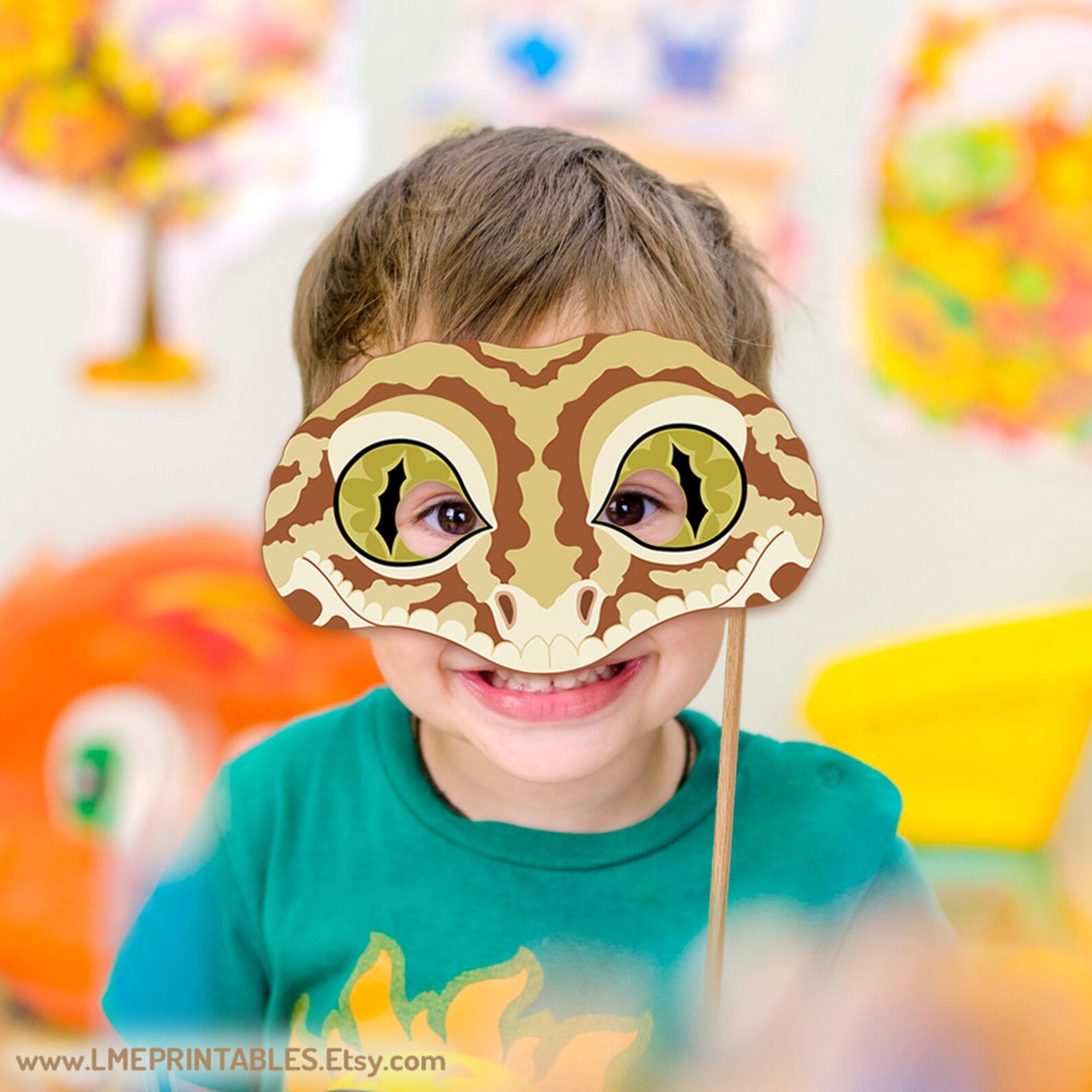 Gecko Printable Mask DIY Halloween Costume Reptile Lizard Animal Masks ...