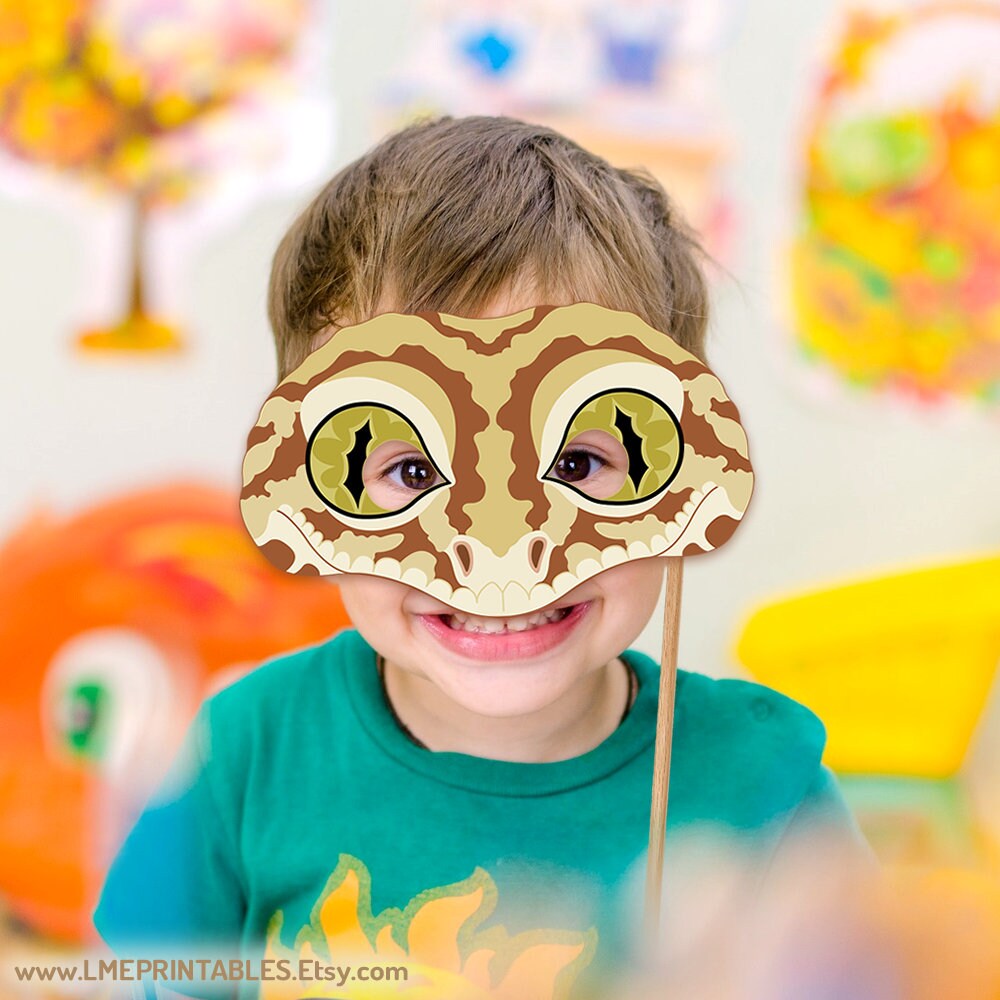 Gecko Printable Mask DIY Halloween Costume Reptile Lizard Animal Masks ...