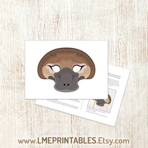 Platypus Mask Printable Carnival DIY Costume Duck Bird Party Favor ...