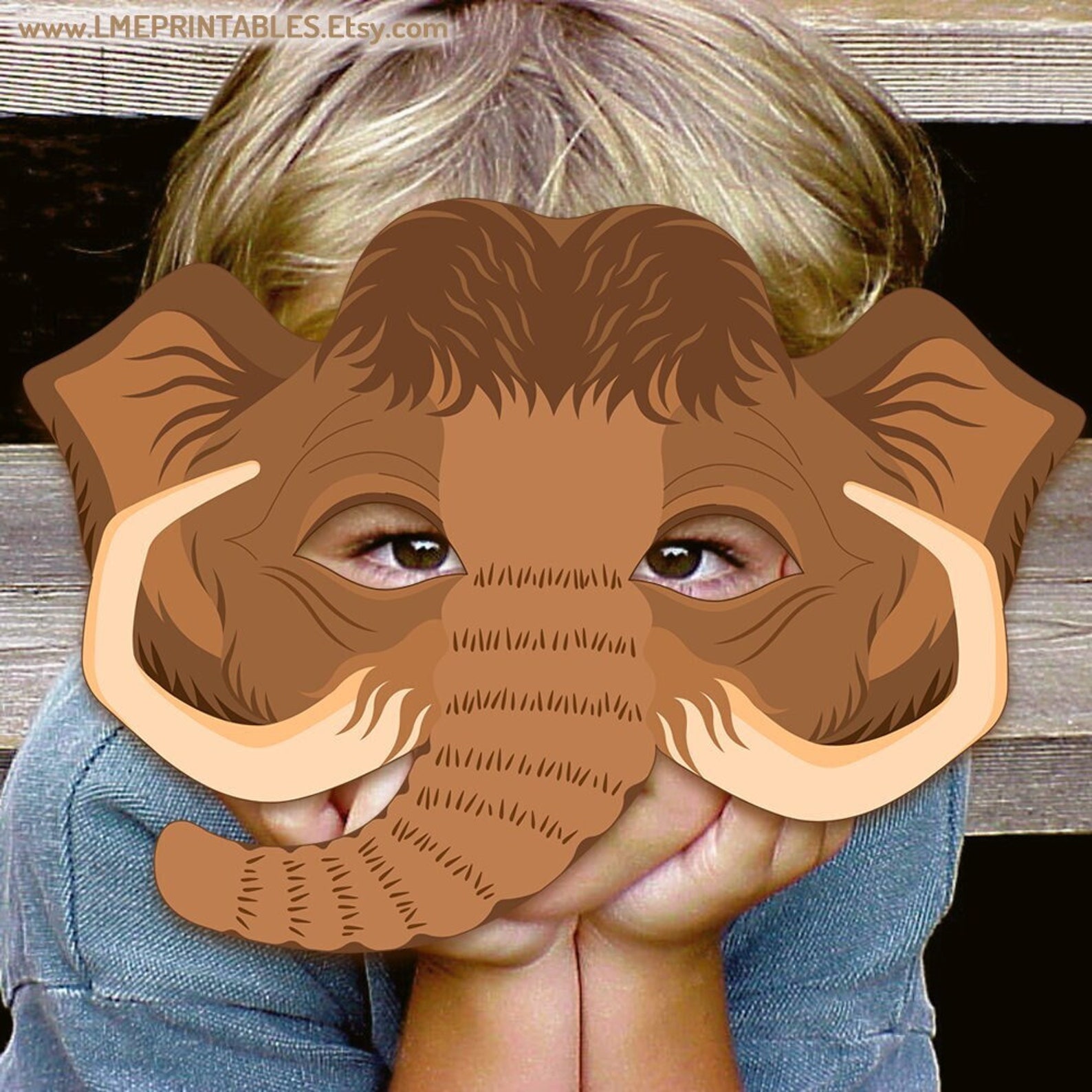 Mammoth Printable Mask Halloween Costume Prehistoric Paper Animal ...