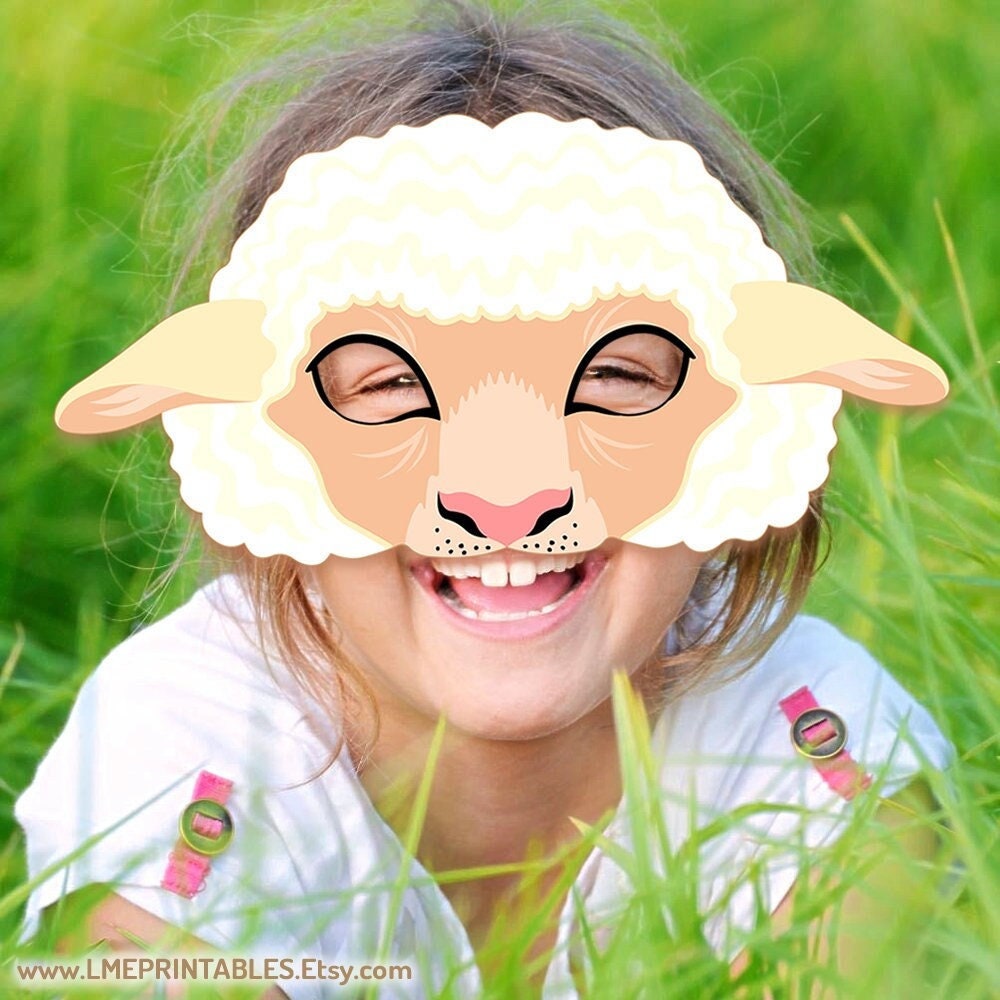Free Printable Sheep Mask Template - Templates FREE