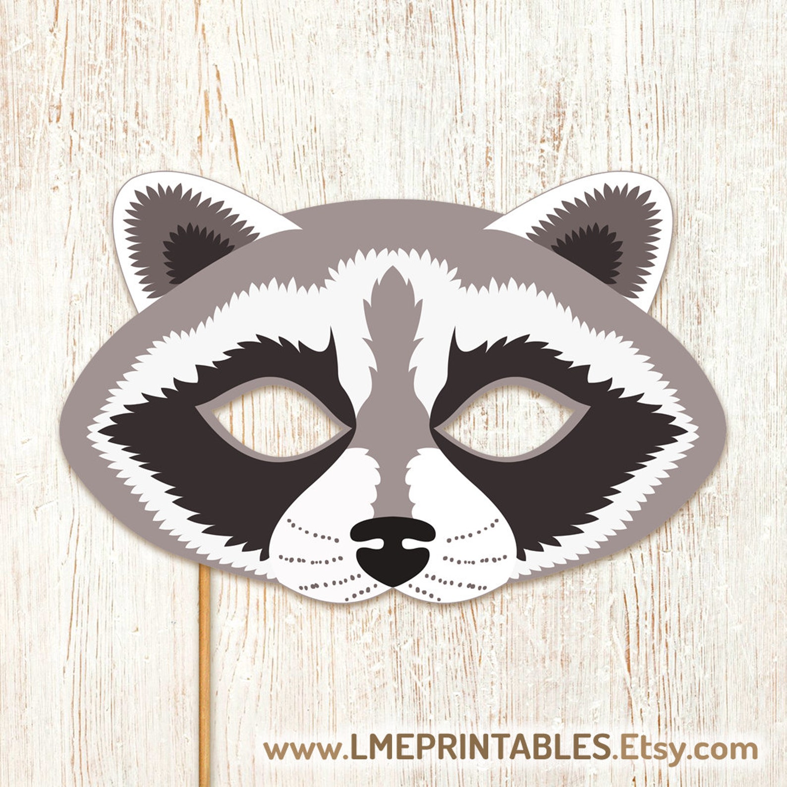 Raccoon Mask Printable Costume Animal Halloween Paper Craft Carnival ...