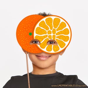 Orange Fruit Mask Printable Citrus Costume Food Activity School ...