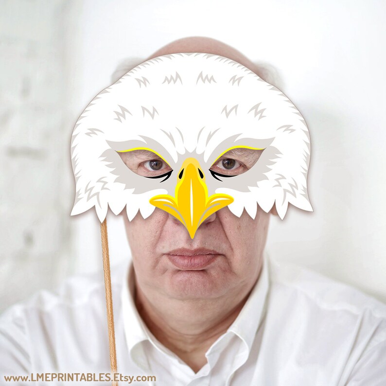Bald Eagle Mask Printable Halloween Falcon Paper Costume - Etsy
