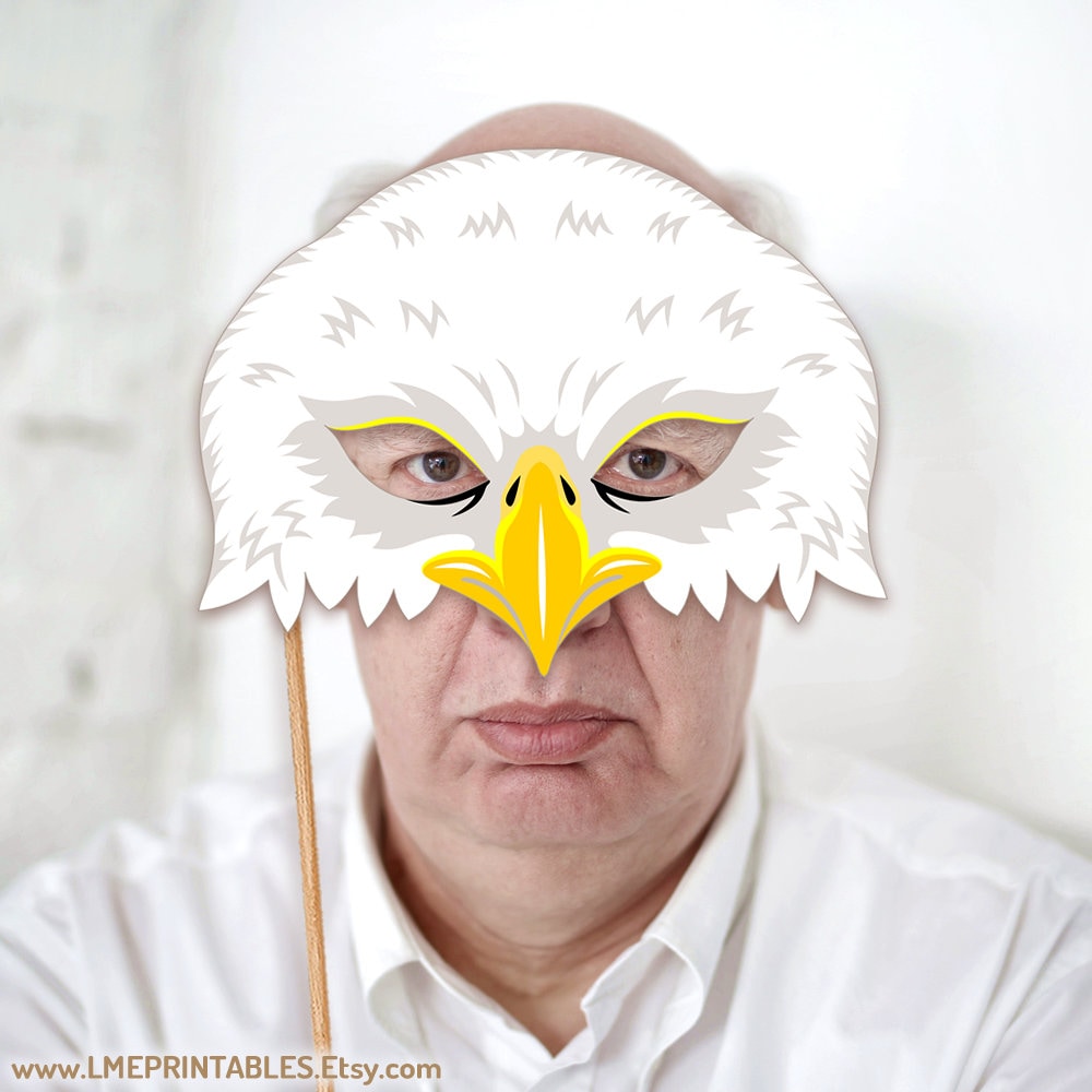 Bald Eagle Mask Printable Halloween Falcon Paper Costume - Etsy