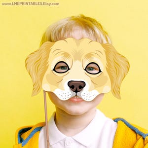 Golden Retriever Dog Mask Printable Halloween Costume Labrador Carnival ...