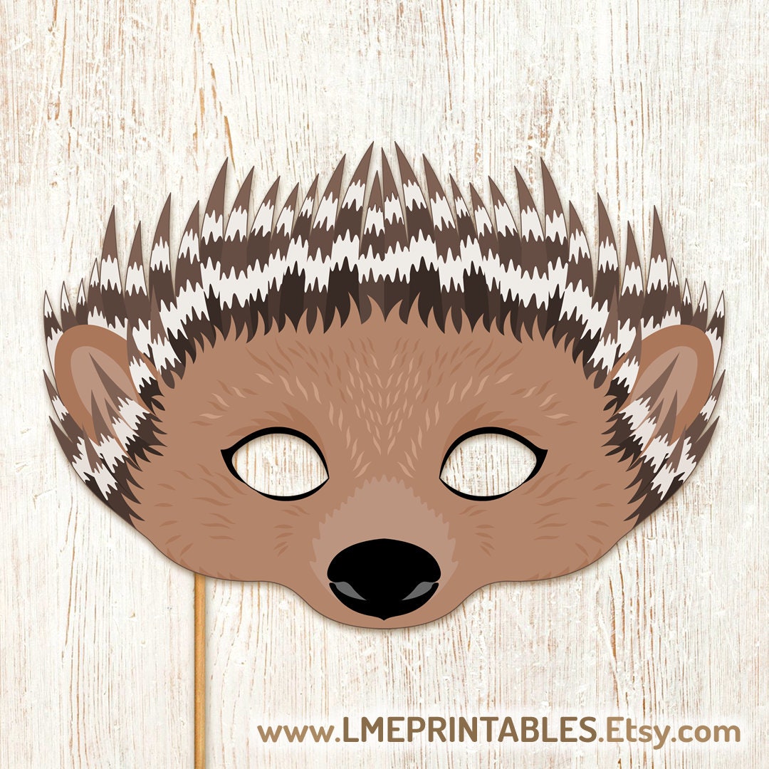 Porcupine Mask Coloring Page