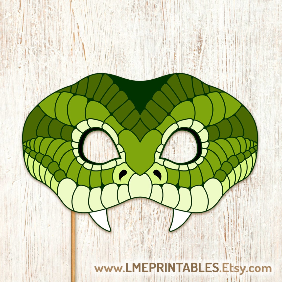 Máscara imprimible de serpiente verde Disfraz de Halloween DIY - Etsy ...