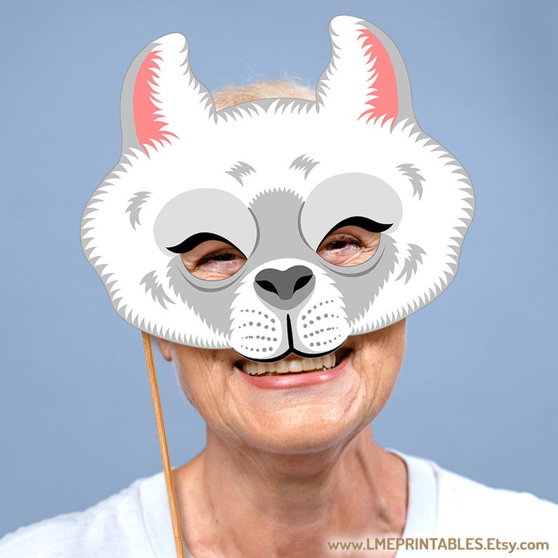 Llama Printable Mask Costume Alpaca Camel Peru Dromedary Halloween ...