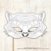 Tiger Coloring Mask Printable Animal Halloween Costume Masks Zodiac ...