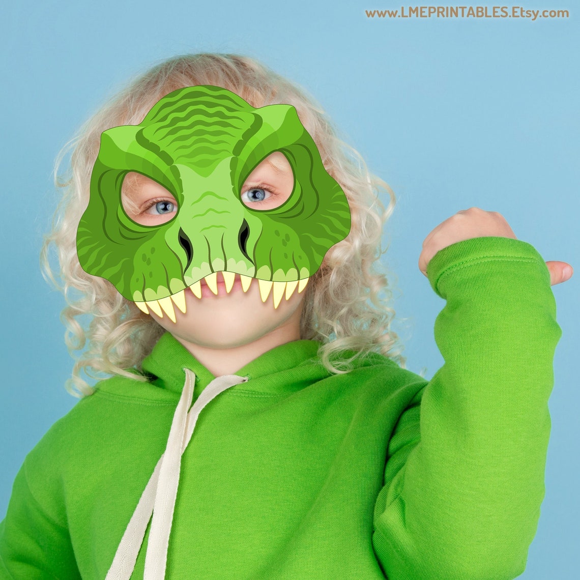 T-rex Mask Printable Dinosaur Costume Halloween Dino Party Paper Favor ...