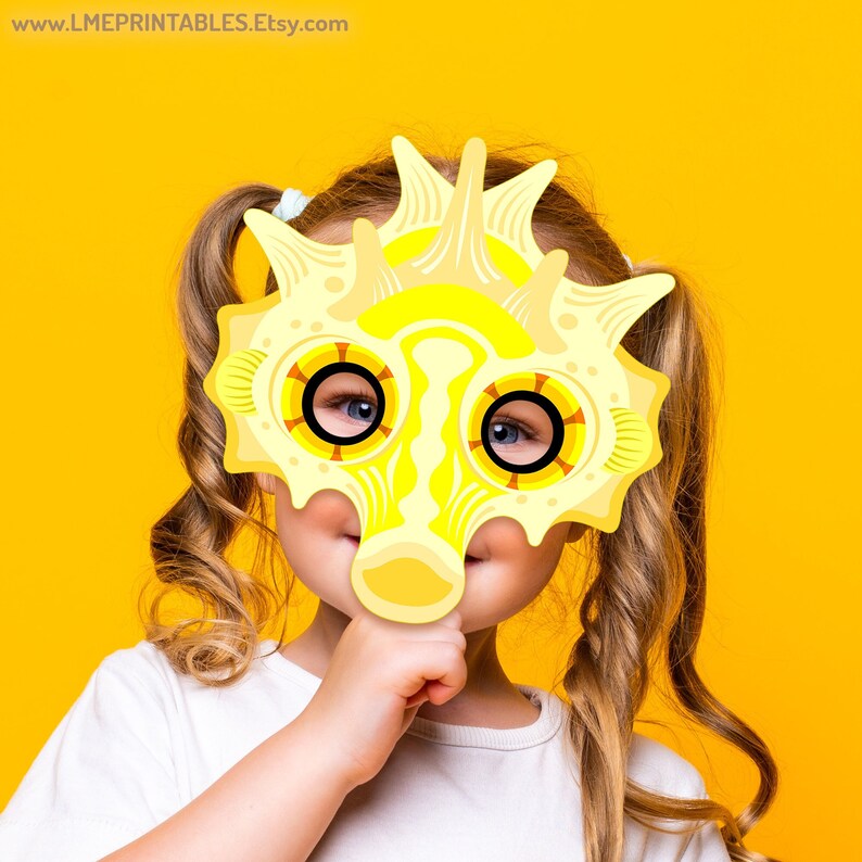 Seahorse Printable Mask Hippocampus Animal Costume Halloween Sea ...