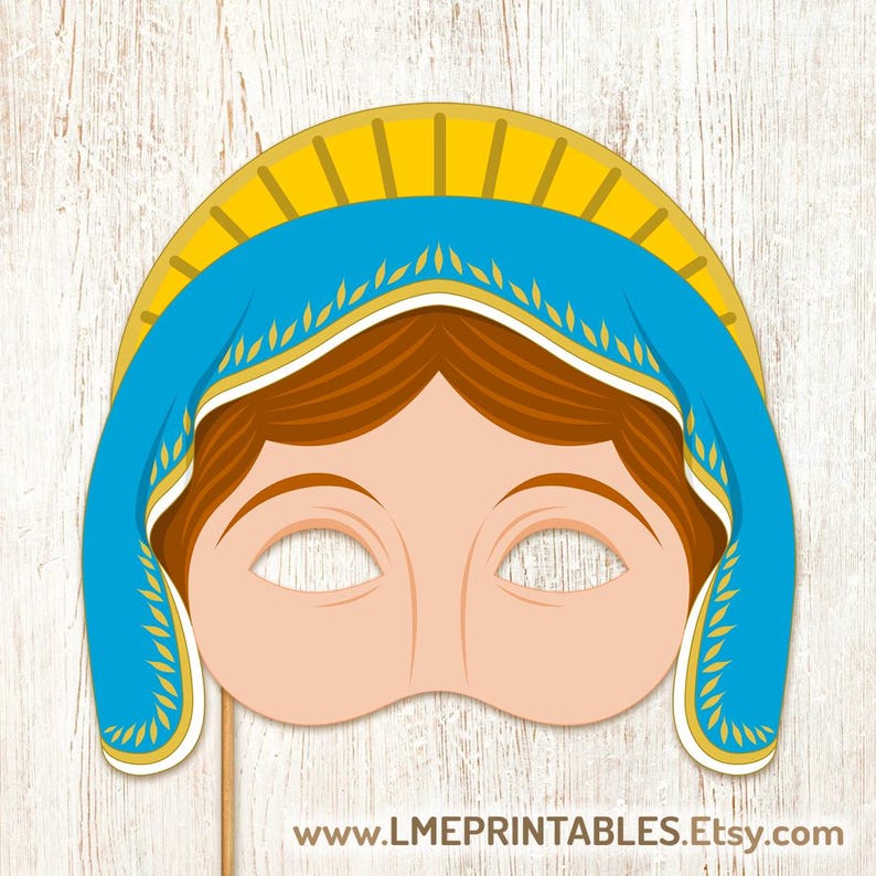 Virgin Mary Mask Printable Christmas Costume Nativity Manger Scene ...