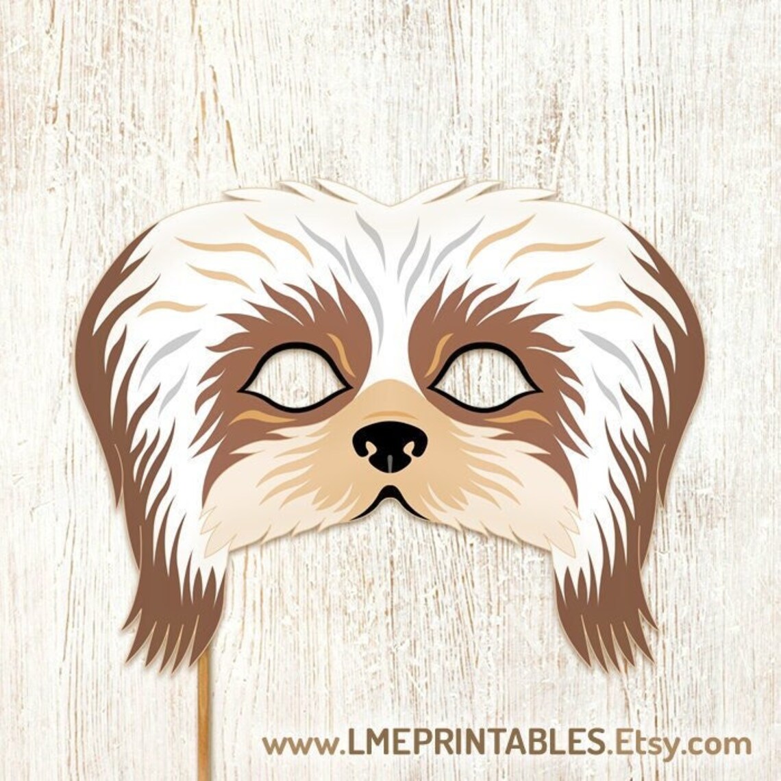 Shih Tzu Dog Mask Printable Halloween DIY Costume Masks Toy - Etsy