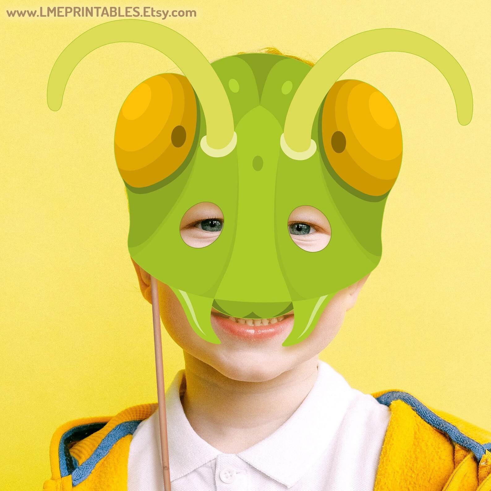Grasshopper Mask Printable Insect Costume Bug Halloween Paper Craft ...
