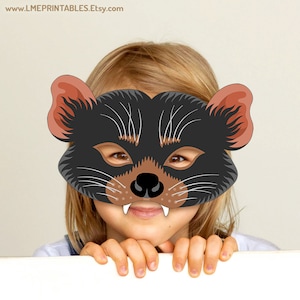 Tasmanian Devil Mask Printable Halloween Costume Australian Animal DIY ...