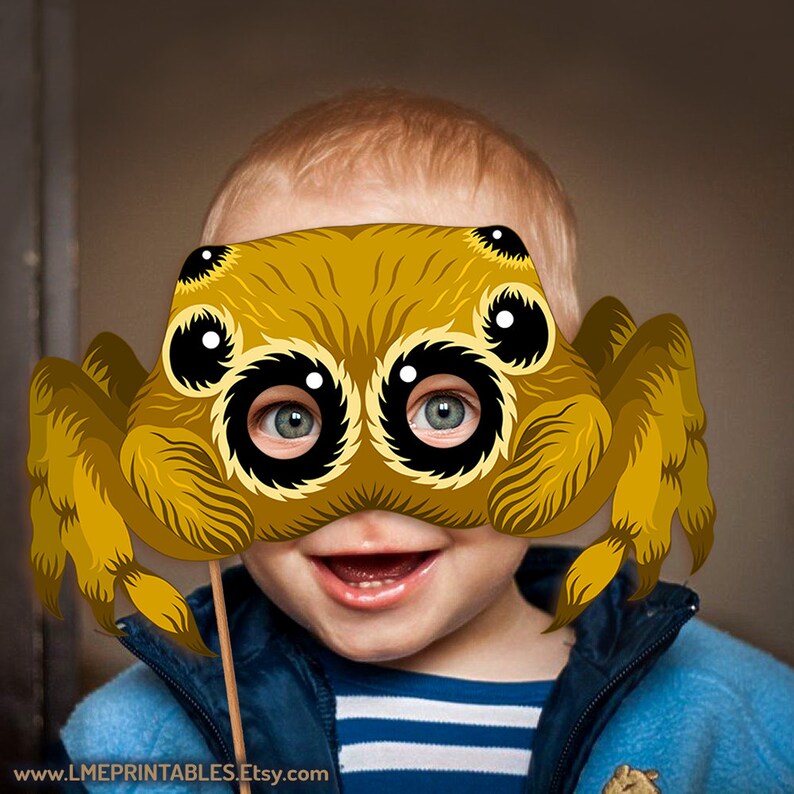 Tarantula Spider Mask Printable Halloween Jumping Bug Animal - Etsy