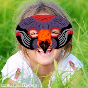 King Vulture Mask Printable Halloween Costume DIY Animal Bird Craft ...