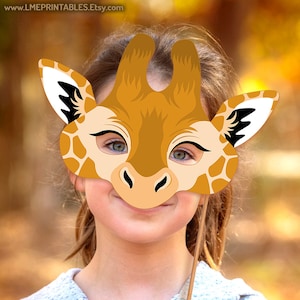 Giraffe Printable Mask Costume Safari Animal Africa Photo Booth ...