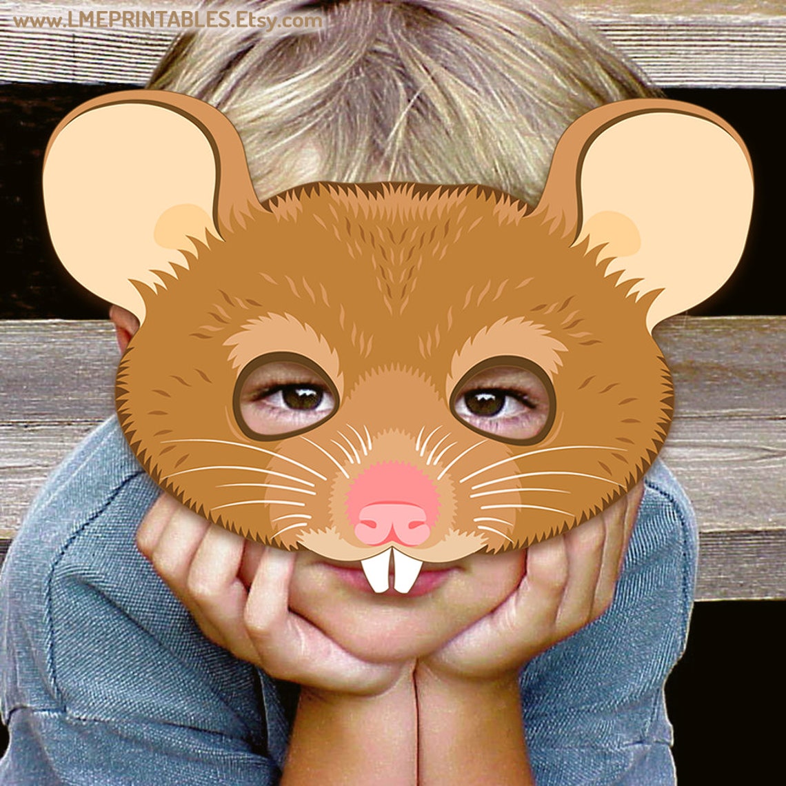 Mouse Mask Printable Halloween Costume Mice Rat Paper Animal - Etsy