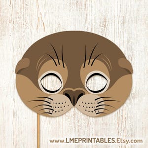 Sea Lion Mask Printable Halloween Costume Animal Carnival Seal Mask ...