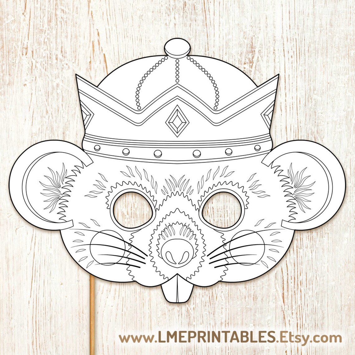 Mouse King Coloring Mask Printable Nutcracker Christmas Ballet Costume ...