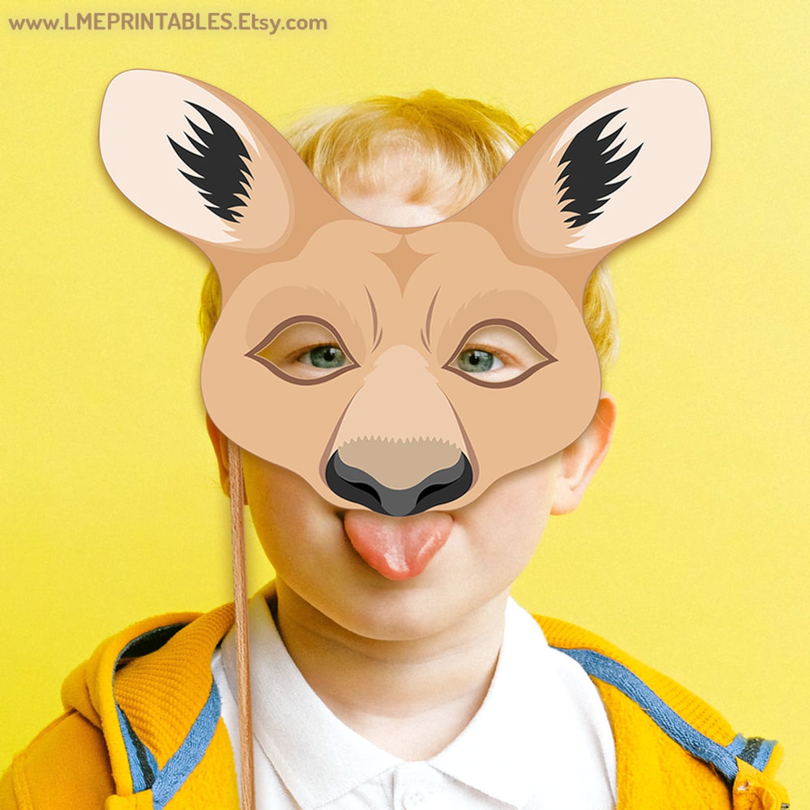 Kangaroo Mask Printable Halloween Costume Cute Australia Animals Masks ...