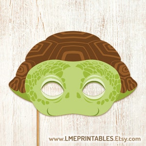 Tortoise Printable Mask Halloween Costume Animal Party Garden Turtle ...