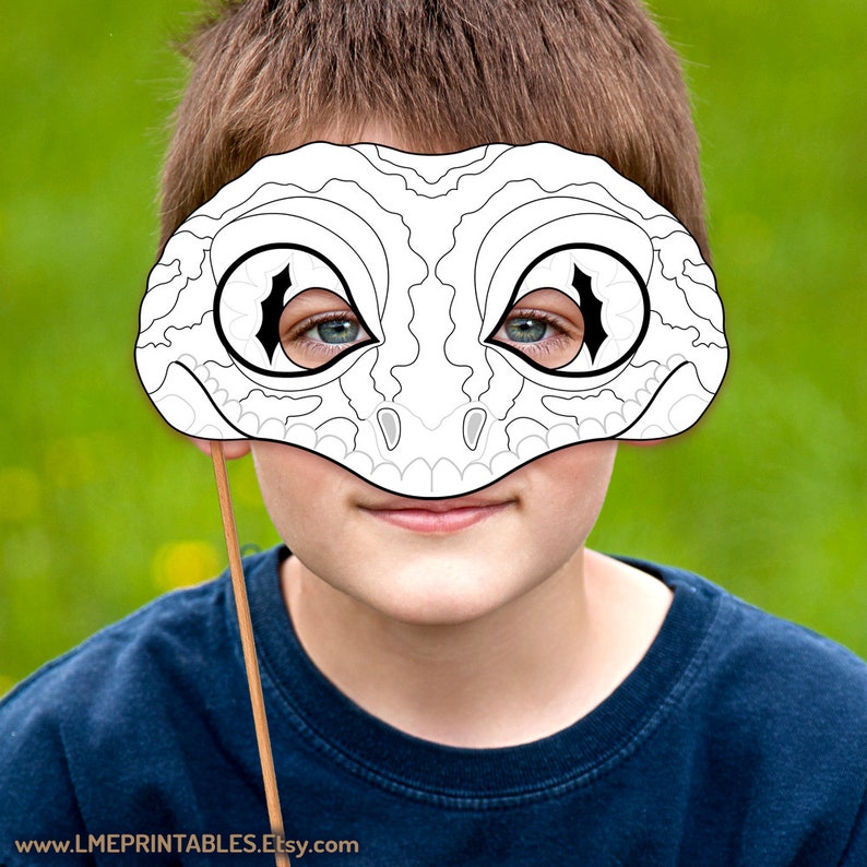 Gecko Coloring Mask DIY Printable Halloween Costume Reptile Lizard ...