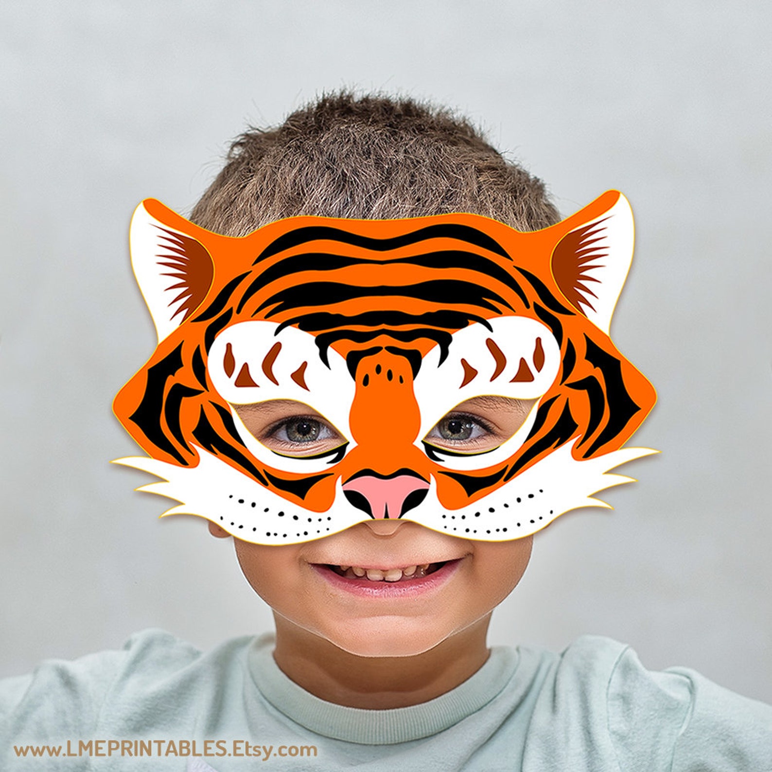 Tiger Mask Printable Halloween Costume Animal Masks Jungle - Etsy