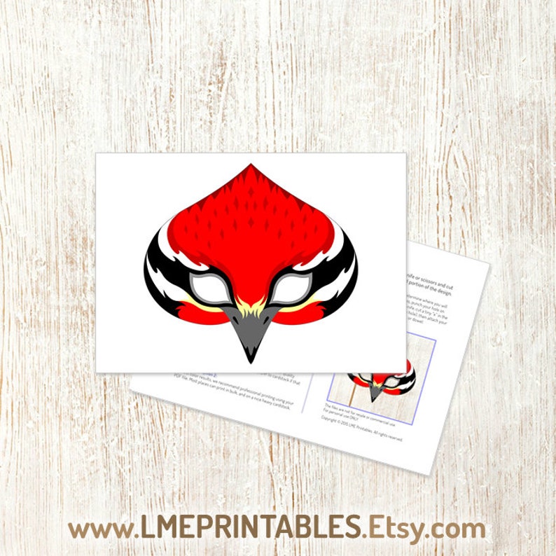 Woodpecker Mask Printable Animal Bird Carnival Halloween Carpenter ...