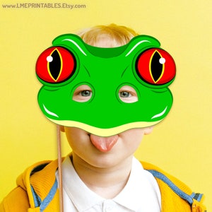 Frog Printable Mask Toad Halloween Template Animal Costume Birthday ...