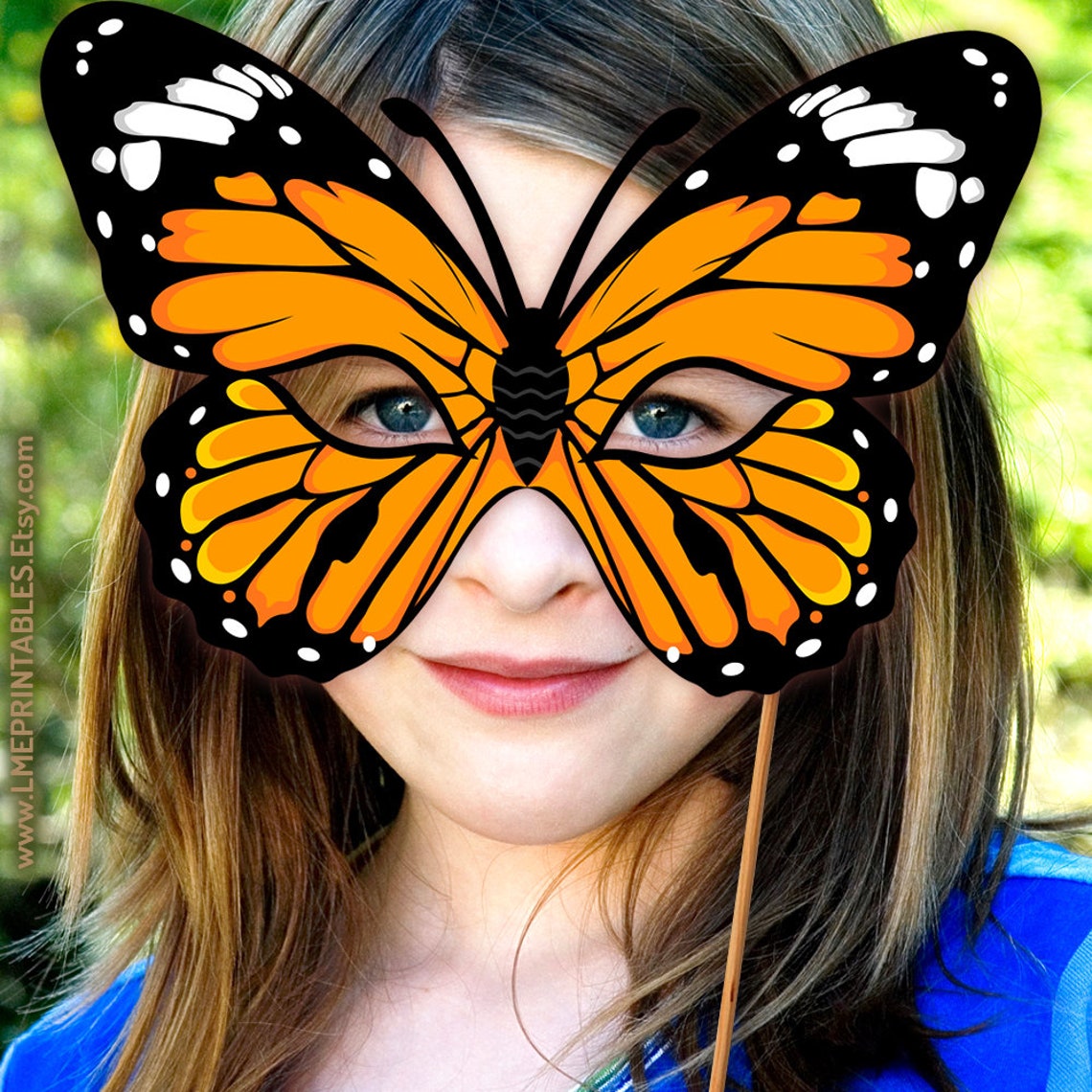 Monarch Butterfly Mask Printable Halloween Costume Animal - Etsy