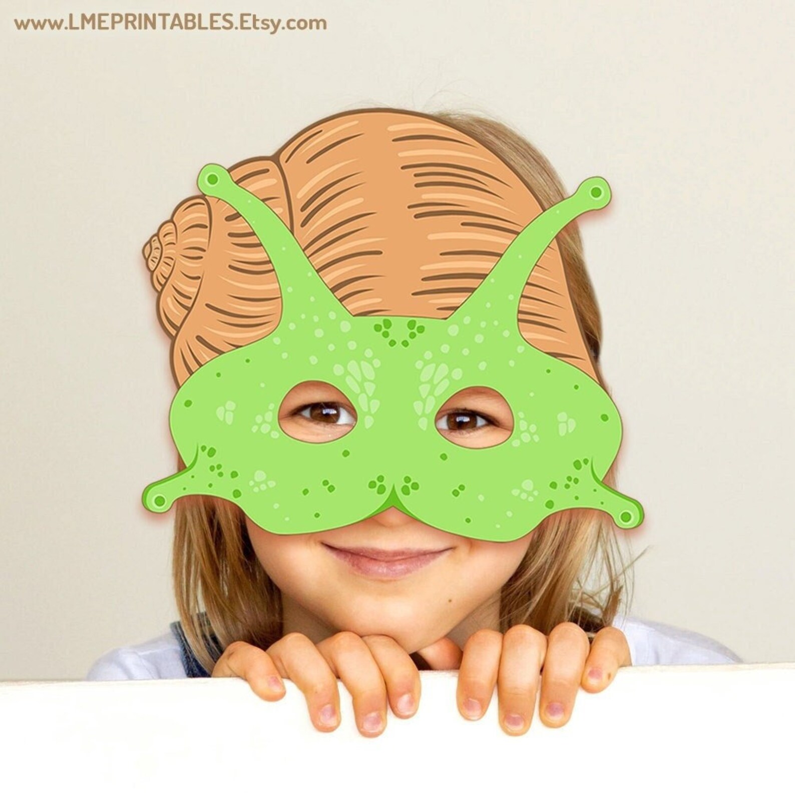 Snail Printable Mask Halloween Costume Animals Shell Masks Party Garden ...