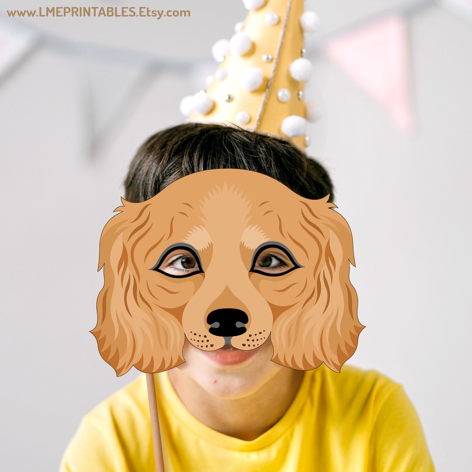 Cocker Spaniel Mask Dog Printable Costume Puppy Cute Animal Halloween ...