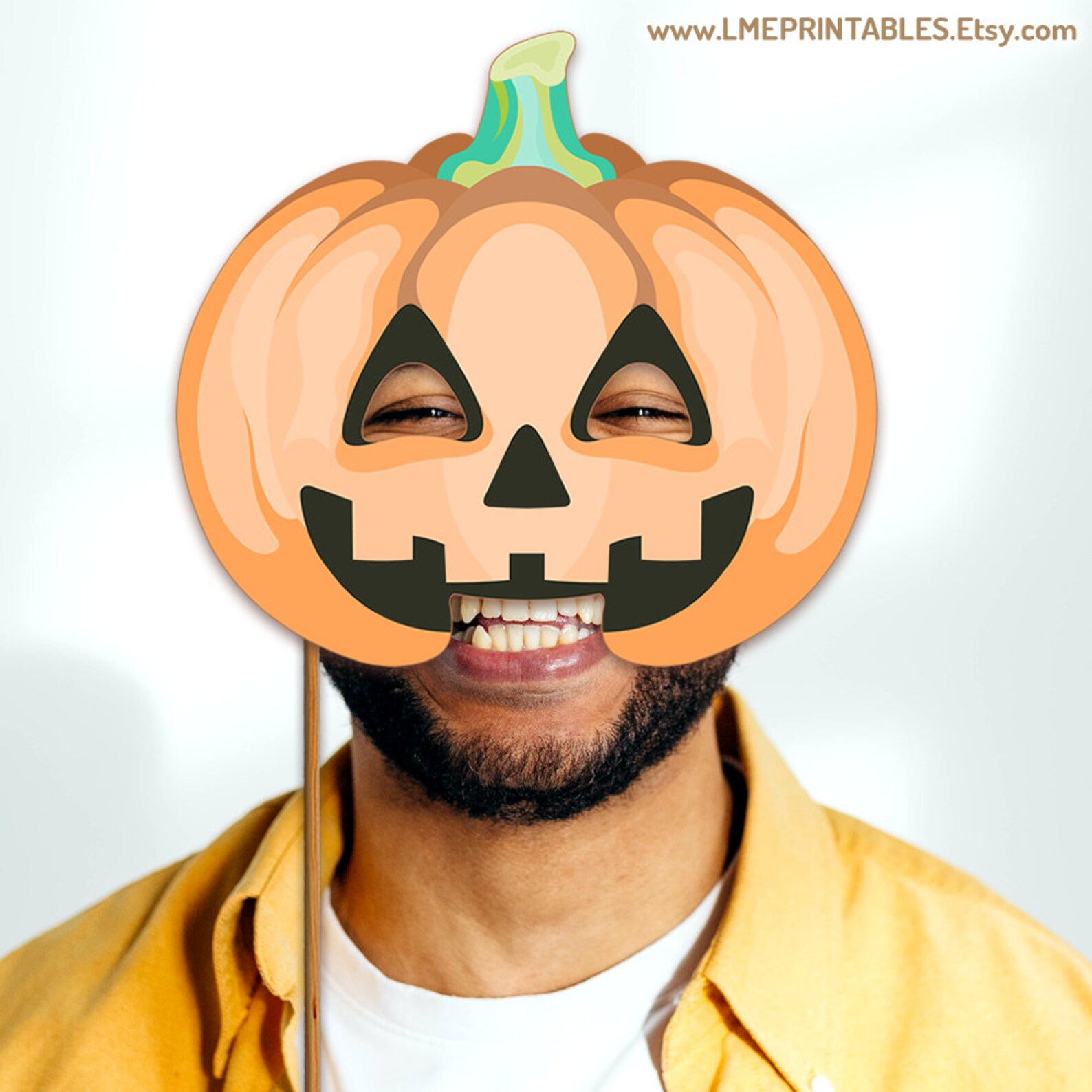 Pumpkin Mask Printable Halloween Costume Party PDF Skeleton - Etsy