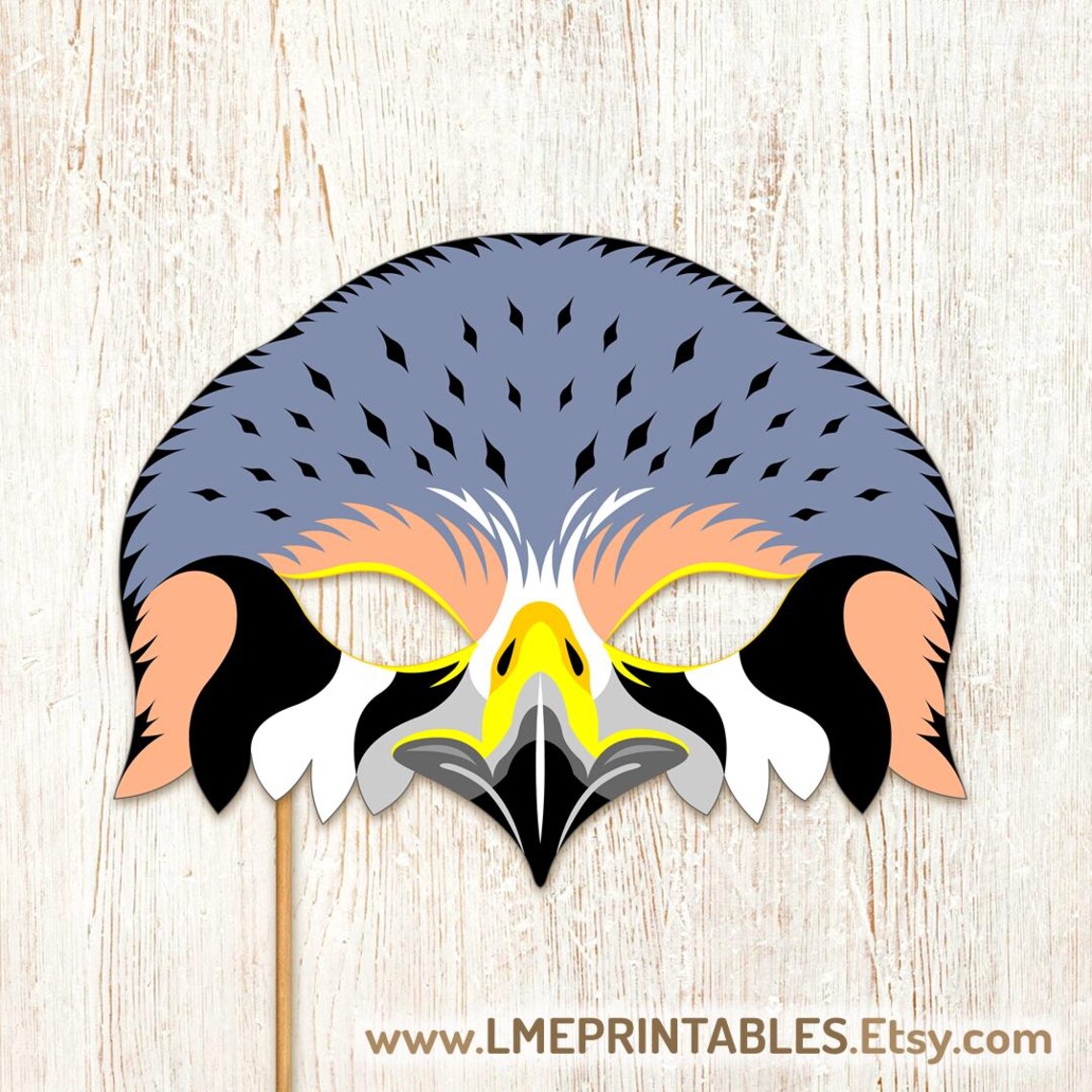 American Kestrel Mask Printable Halloween Costume Animal Bird Prey ...