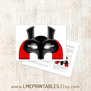 Seth God Mask Printable Egyptian Costume Anubis Ancient Egypt School ...