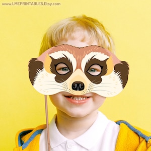 Meerkat Mask Printable Animal Costume Safari Halloween Funny Party ...