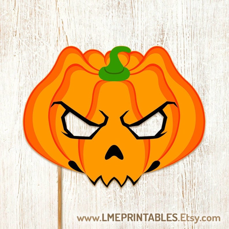 Pumpkin Mask Printable Halloween Costume Party PDF Skeleton - Etsy