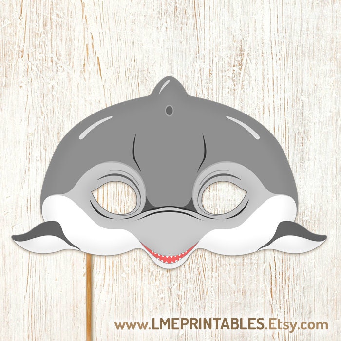 Dolphin Printable Mask Halloween Costume Pool Party Beach Sea - Etsy