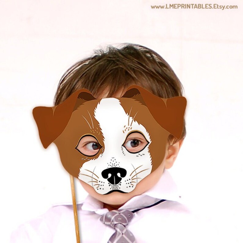 Dog Mask Jack Russell Terrier Printable Halloween Masks Pet | Etsy