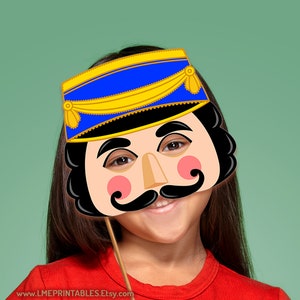 Nutcracker Mask Printable Christmas Costume Soldier Winter Party Photo ...