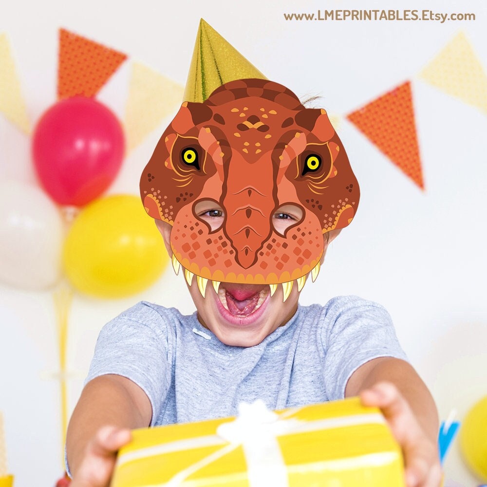 T-rex Mask Printable Dinosaur Halloween Costume Animal - Etsy
