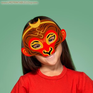 Monkey King Mask Printable Costume Sun Wukong Journey to West School ...