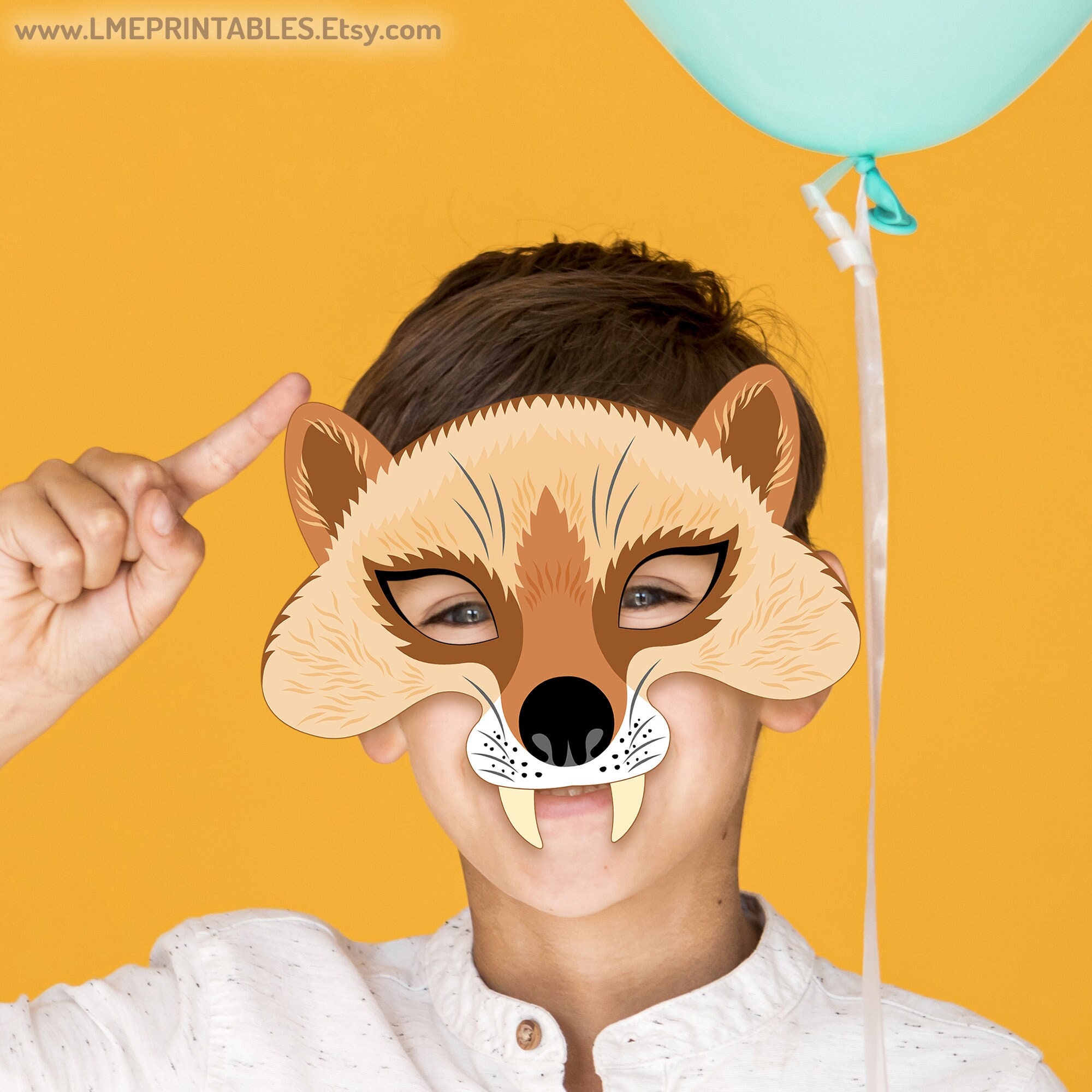 Sabertooth Squirrel Mask Printable Halloween Costume Saber Tooth ...