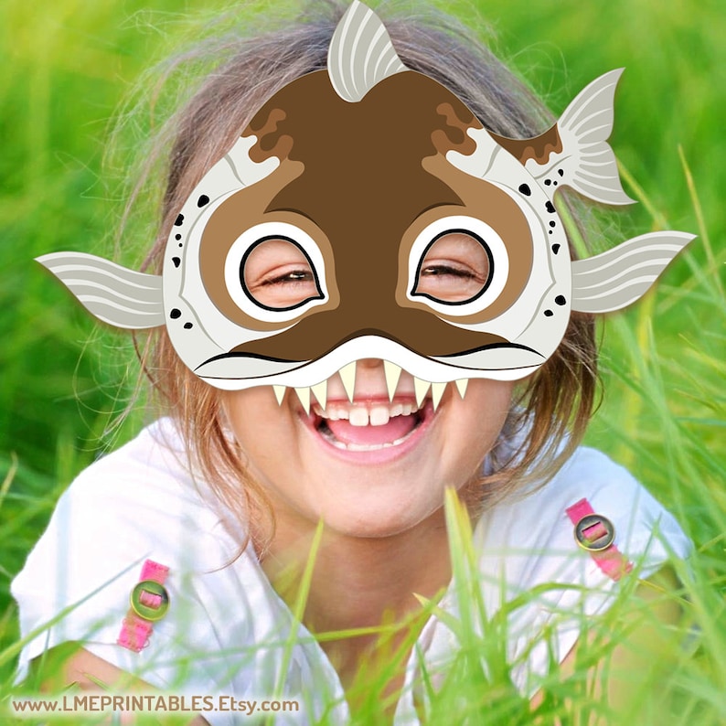 Fish Mask Printable Halloween Costume John Brown Barracuda Pool Party ...