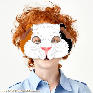 Guinea Pig Mask Printable Halloween Costume Animal Hamster Cavy Mask ...