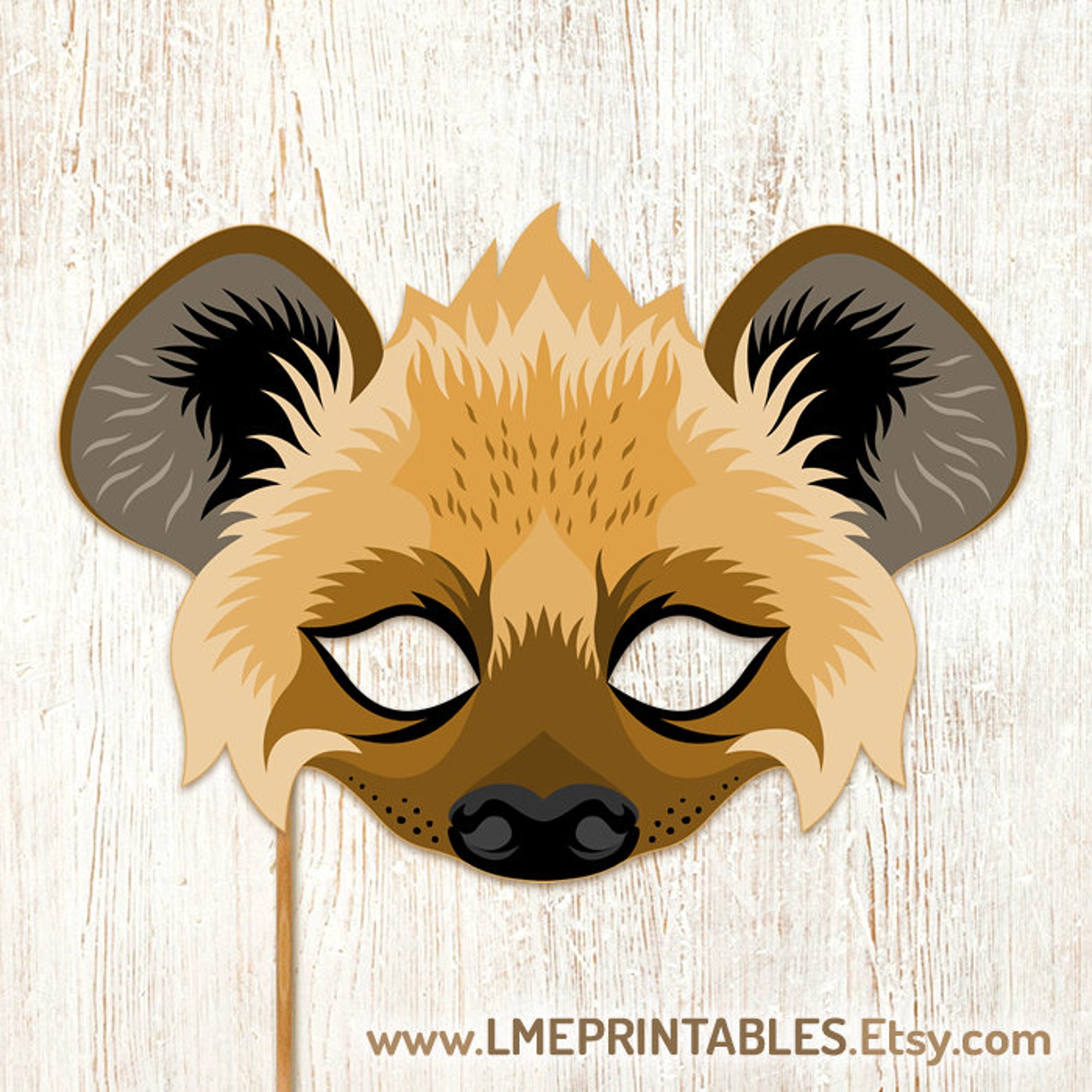 Hyena Mask Printable Animal Masks Halloween Costume Safari - Etsy UK