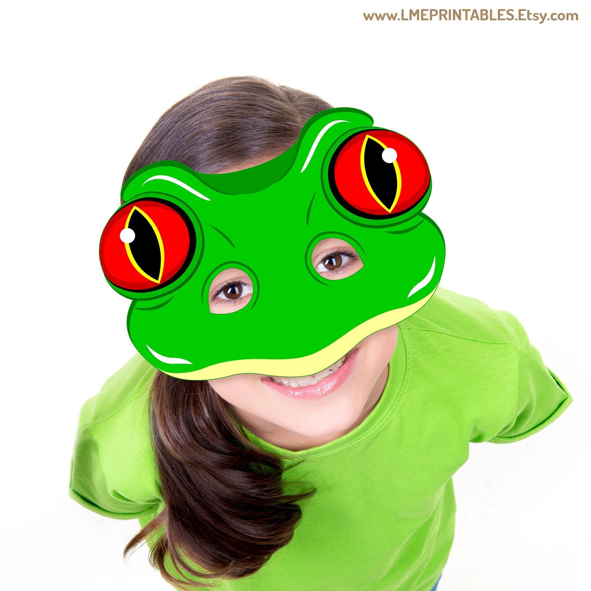 Frog Printable Mask Toad Halloween Template Animal Costume Birthday ...